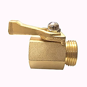 YOUHO Brass Garden Hose Shut Off Valve, 3/4 Inch, 2-Pack with 2 Hose Washers