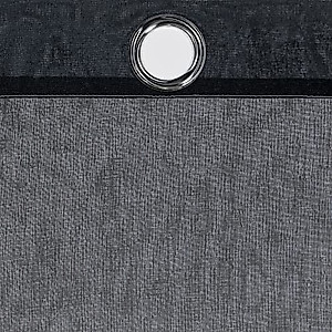 ECLIPSE Ines Printed Ombre Textured Light Filtering Grommet Window Curtains for Bedroom (2 Panels), 52 in x 63 in, Charcoal