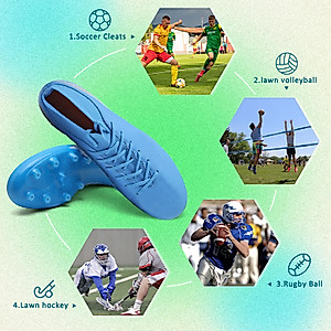 Soccer Cleats Mens Football Cleats Women Tacos de Futbol para Hombre Soccer Shoes for Big Boy Tacos de Futbol Zapatos de Futbol para Hombres Outdoor Soccer Shoes High Top Football Boots AG/FG
