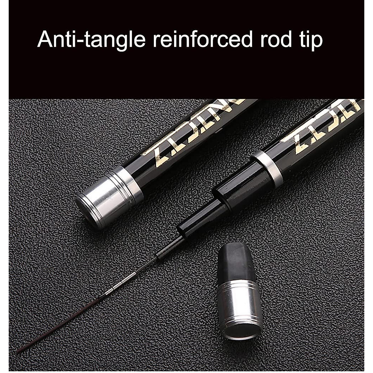 ZFF Fishing Rod Carbon Fiber Hand Pole Ultra Hard Ultralight Carp Rod 3.6m 3.9m 4.5m 4.8m 5.4m 5.7m 6.3m 7.2m 8.1m Rivers Lakes Reservoirs Streams 28 Tone (Size : 4.8m)