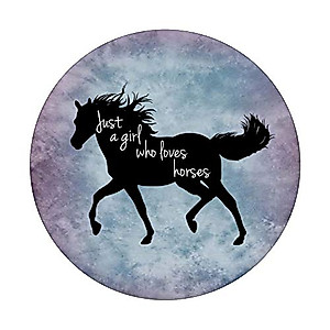 Horse Lover Gift - Just a Girl Who Loves Horses PopSockets PopGrip: Swappable Grip for Phones & Tablets