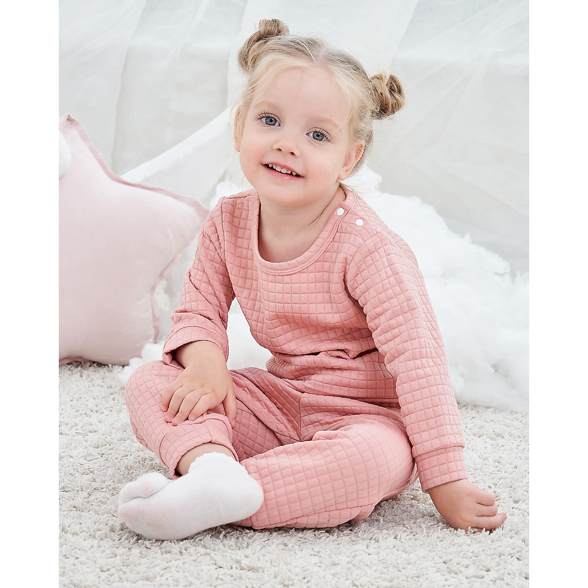 Infant Girl Clothes Outfits Gifts Sets Ruffle Long Sleeve Spring Fall Winter Baby Girl Clothes 3-6 Months