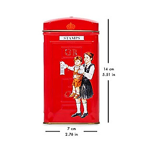 Ahmad Tea London Telephone Box Caddy Gift Tin, 20 Teabag, English Breakfast