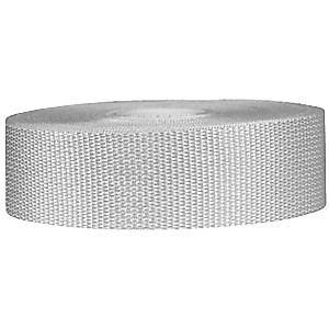 Strapworks Lightweight Polypropylene Webbing - Poly Strapping for Outdoor DIY Gear Repair, Pet Collars, Crafts – 1.5 Inch x 25 Yards - White