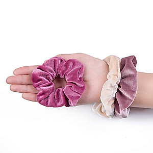 12 Pack Velvet Hair Scrunchies Scrunchy Hair Ties Elastic Hair Bands Ropes Scrunchie for Women or Girls Hair Accessories (12 Colors)