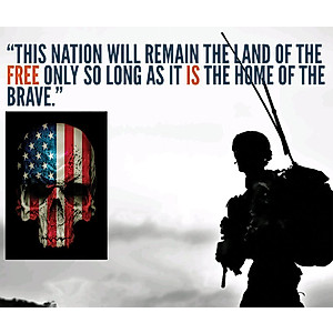 American Flag & Skull Flag Hard Hat & Helmet Stickers: 4 Pack. Great for Motorcycle Biker Helmet, Construction Toolbox, Hard hat, Mechanic Shop & More. Great for Any Patriot. USA Made