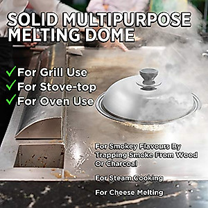 Weselyn Flat Top Grill Accessories Kit - 11-Pc Griddle Set with Melting Dome, Burger Spatulas, Scraper, Egg Rings and Squirt Bottles - Stainless Steel BBQ Tool Kit Ideal Blackstone Accessories