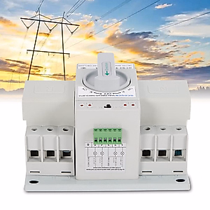 63A 2P Dual Power Automatic Transfer Switch 110V Generator Changeover Switch 50HZ/60HZ