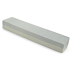 New Star Foodservice 36503 Combination Sharpening Stone Knife Sharpener, 12" x 2-1/2" x 1-1/2", Gray