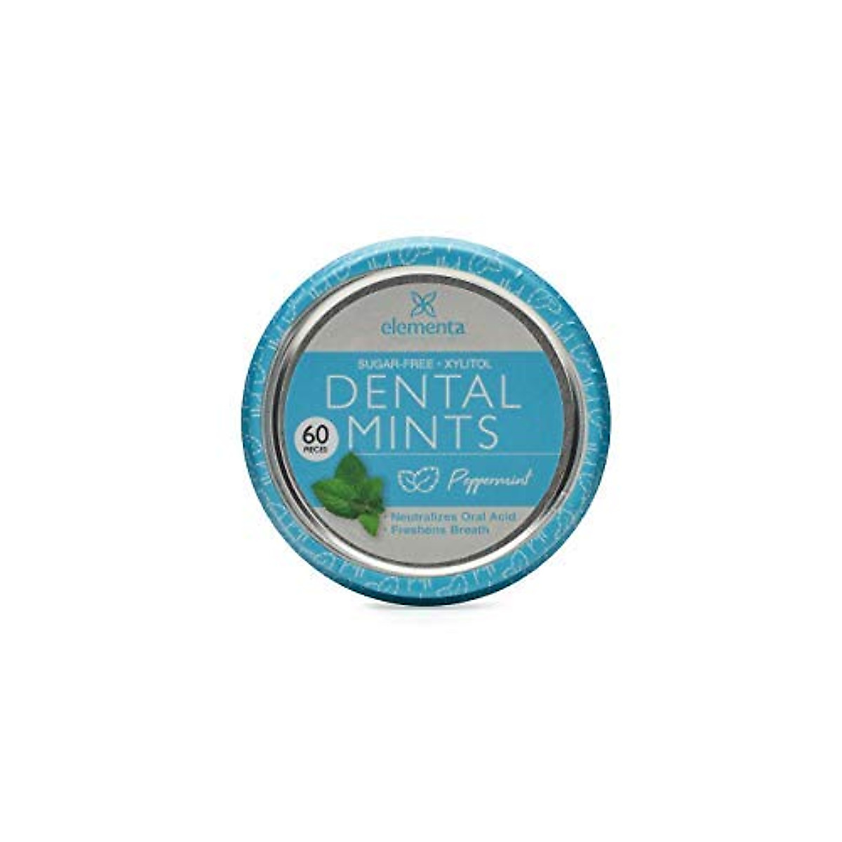Elementa Natural Sugar Free Hard Candy Breath Mints, Low Carb with Xylitol for Improved Oral Care | Non-GMO + Vegan Friendly, Neutralizes Oral Acid, Soothes Dry Mouth | Wintermint 44g