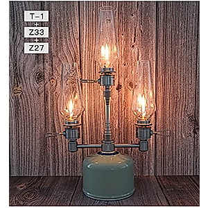 CAMPINGMOON Camping Gas Lantern with Wooden Lantern Case T-1