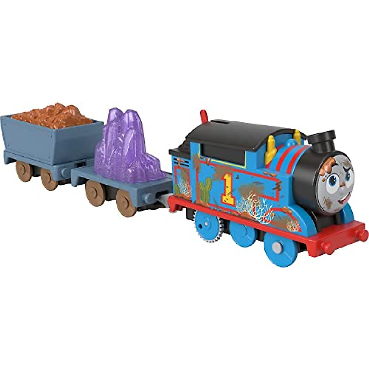 Thomas & Friends Motorized Toy Train Crystal Caves Thomas Battery-Powered Engine with Cargo for Ages 3+ Years