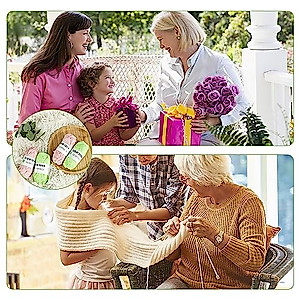 5 Rolls Glow in The Dark Yarn, Luminous Crochet Yarn for Halloween Crocheting, 174 ft Luminous DIY Knitting Yarn, Glow in The Dark Yarn for DIY Arts Crafts Crocheting Sewing Home Decoration (Green)