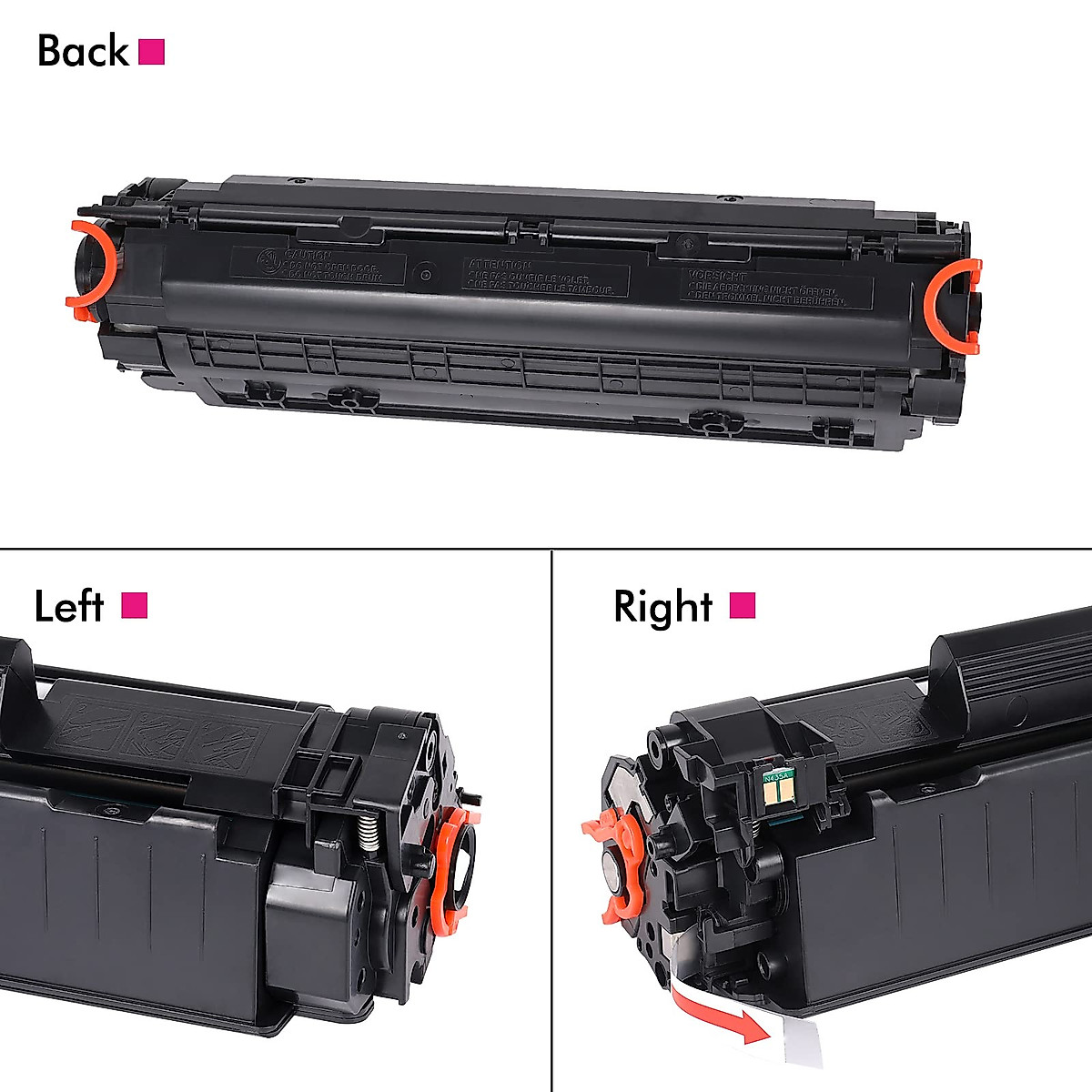 83A CF283A 2-Pack Toner Cartridge Replacement for HP 83A CF283A 83X CF283X Toner Cartridge for HP Pro MFP M125nw M201dw M225dw M255dn M201n M125a M127fw M127fn Printer Toner Black