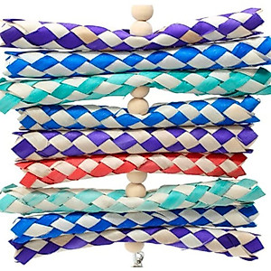 Hypeety Parrot Nibbling Toy Bird Toy Colorful Braided String