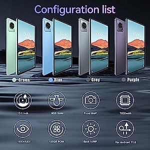 SHYEKYO Office Tablet, Dual Camera 5G WiFi Tablet PC COTA Core CPU US Plug 100‑240V 10.1 Inch IPS for Family (#3)