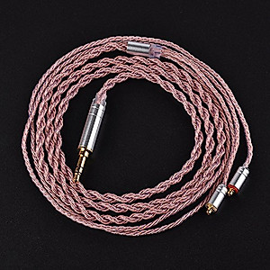 YINYOO Upgraded 6 Core Copper Stereo Audio Cable with 3.5mm Plug MMCX Interface Replacement Cable for TIN Audio T2 T3 T2 PRO KBEAR F1 PRO HQ5 HQ6 Shure SE215 SE535 UE900(Copper-MM3.5)