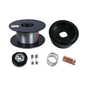 SUPER DEAL PRO Commercial MIG 130 AC Flux Core Wire Automatic Feed Welder Welding Machine w/Free Mask 110V