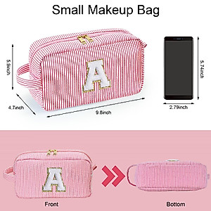 YOOLIFE Graduation Gifts for Girls Teen Girls - Class Of 2024, Personalized Graduation Gifts for Her, Graduation Party Favor, Monogram Initial Pink Makeup Bag for Teen Girl Gifts Trendy Stuff G