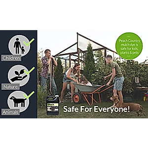 Peach Country Midnight Black Mulch Dye Color Concentrate - 2,800 Sq. Ft. - Brighten Up Your Old Mulch Beds Easily with Our Premium Mulch Dye (1 Quart, Black)