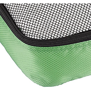 Amazon Basics 4 Piece Packing Travel Organizer Cubes Set - Medium, Green
