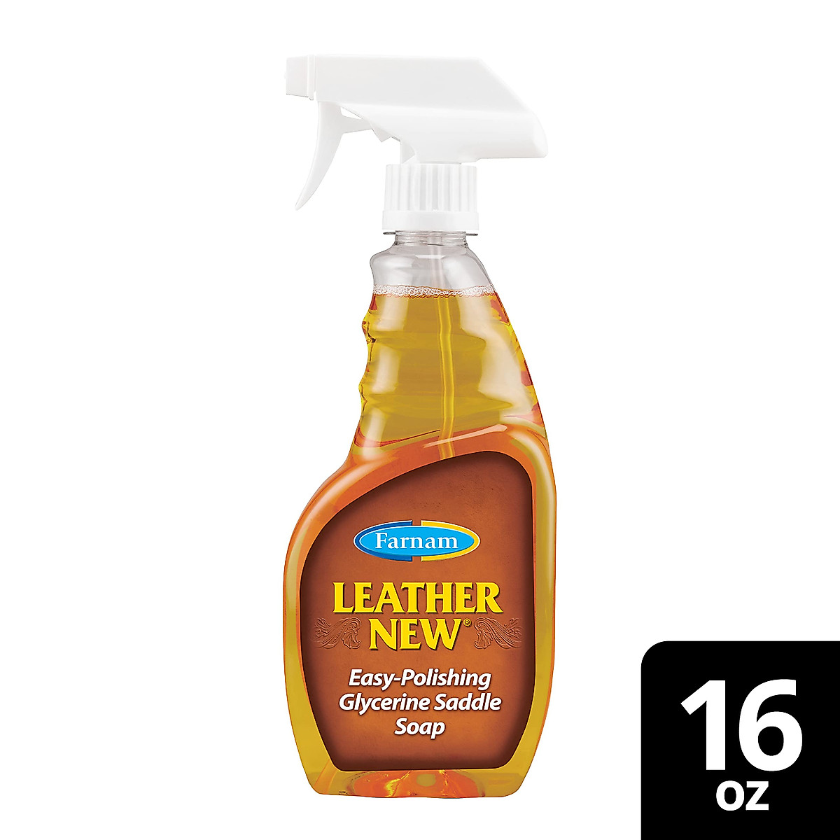 Farnam Leather New Easy-Polishing Glycerine Saddle Soap and Leather Saddle Cleaner, Protects and Preserves Leather, Cleans, Conditions and Polishes, 16 Oz.