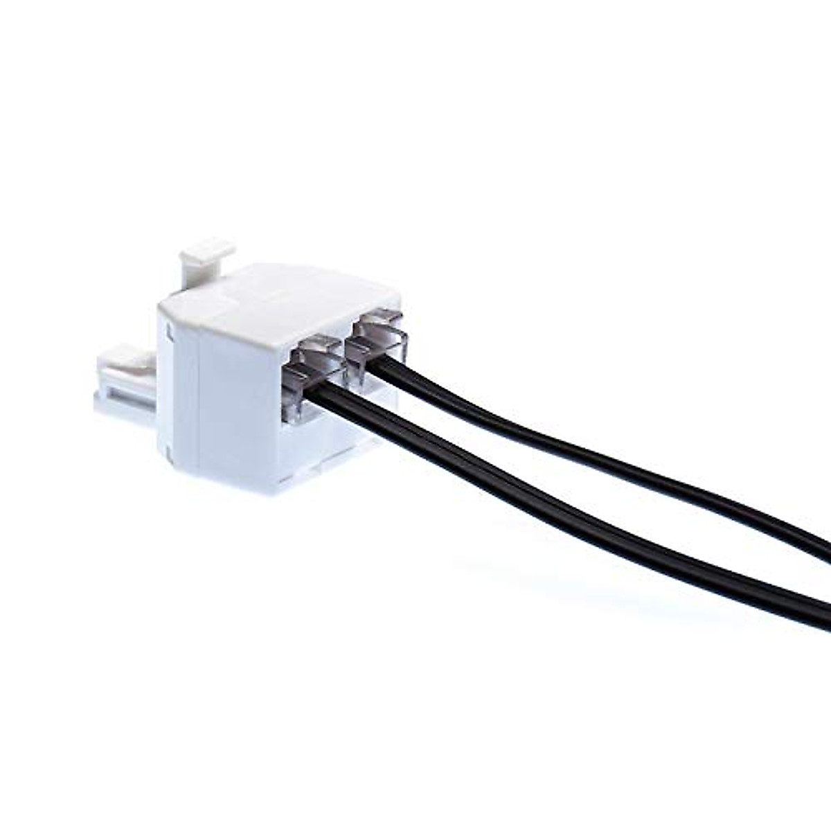 THE CIMPLE CO Duplex Jack Phone Wall Adapter - 1 Pack, White - 2-Way Phone Splitter (2 Lines) Wall Jack Phone RJ11 Adapter