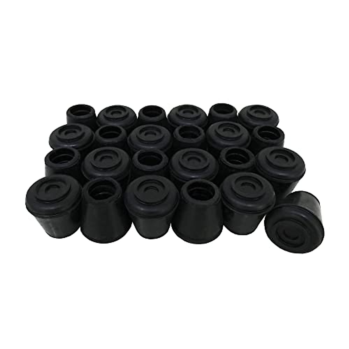 Shepherd Hardware 8758E Leg Tips 1/2-Inch Inside Diameter Rubber Chair Leg Caps, Black, 24 Count (Pack of 1)