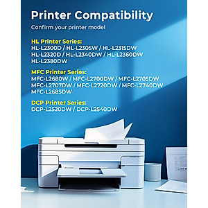 TN660 TN-660 High Yield Toner Cartridge Replacement for Brother TN660 TN-660 TN630 Compatible with Brother HL-L2300D HL-L2305W HL-L2380DW HL-L2320D HL-L2340DW DCP-L2540DW Printer (Black, 2 Pack)