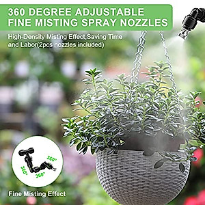 Alldeer Reptile Humidifier, Misting System for Reptile Terrariums, Automatic Reptile Mister with Timer, Adjustable 360° Spray Nozzles, LCD Display, Aluminum Shell, for Chameleon Reptiles