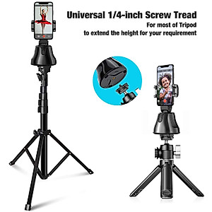 Gimbal 360 Rotation Auto Face & Object Tracking Vlog Shooting Smartphone Mount Holder Apai Genie 1(White)
