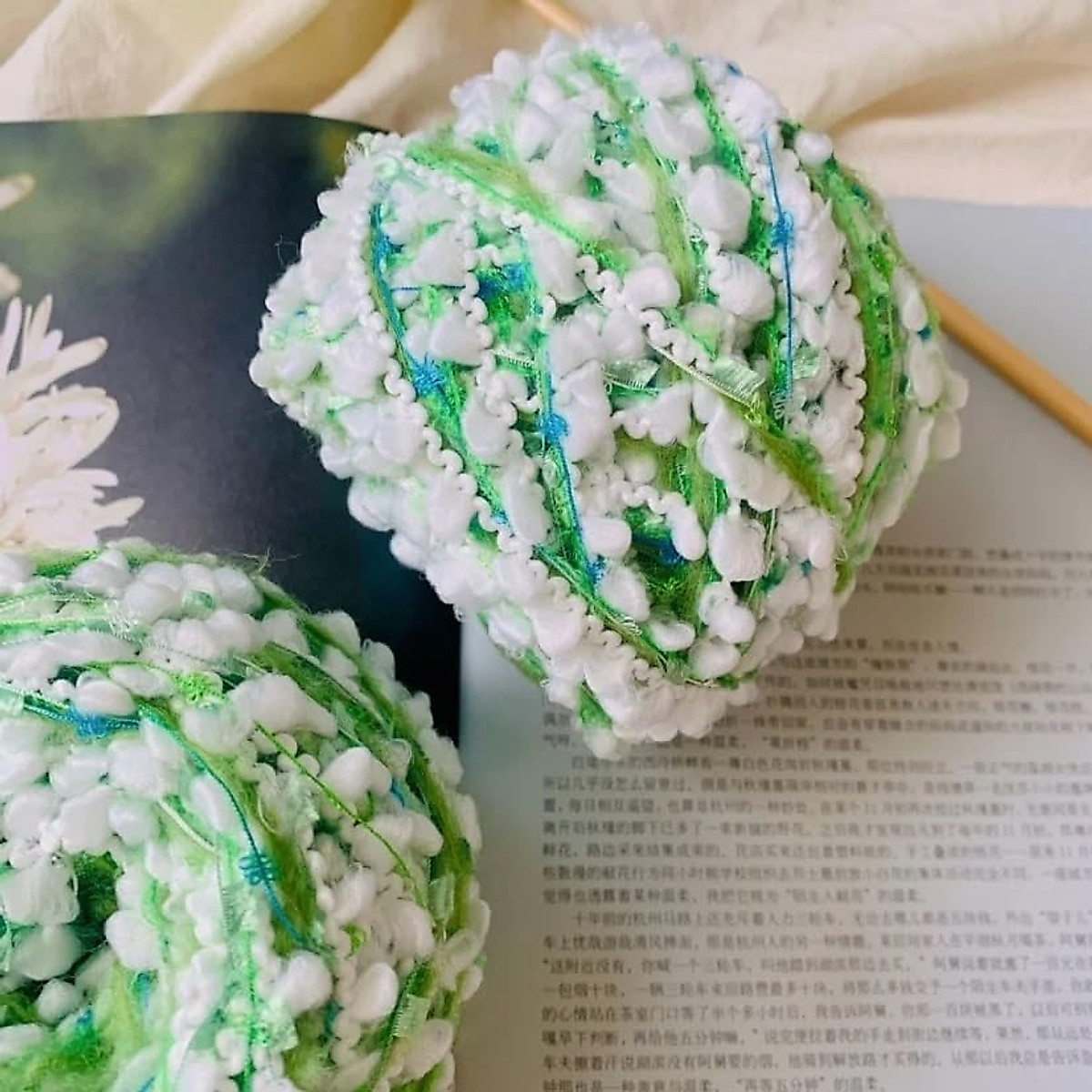 2PC 90g Fancy Butterfly Yarn for Knitting Feather Crochet Yarn for Crocheting Thread to Knitted Patchwork Fabric Line