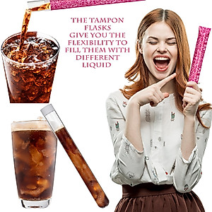 Copkim 38 Pcs Tampon Flask Set Included Tube Flasks for Women Flask Containers Tampon Reusable Wrappers Funnels for Cruise Event(Stylish Style)