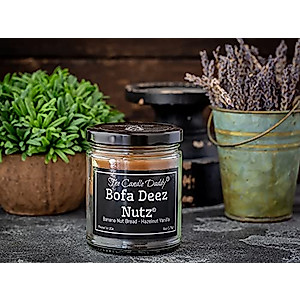 Bofa Deez Nutz- Funny- Banana Nut Bread n Hazelnut Vanilla- Scented Candle- Double Pour- 6 Ounce- 40 Hour Burn Time
