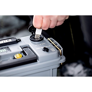 Frabill Pow'R Source Storage Box | Water Resistant Lightweight and Portable Power 12V 10 AH Power Source and Storage Box, Gray