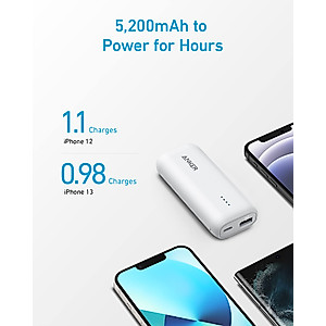 Anker Power Bank, 5,200 mAh Portable Charger, for iPhone 15 Series, 14/13, Samsung, Pixel, LG & More, External Phone Battery for Travel & Daily Use