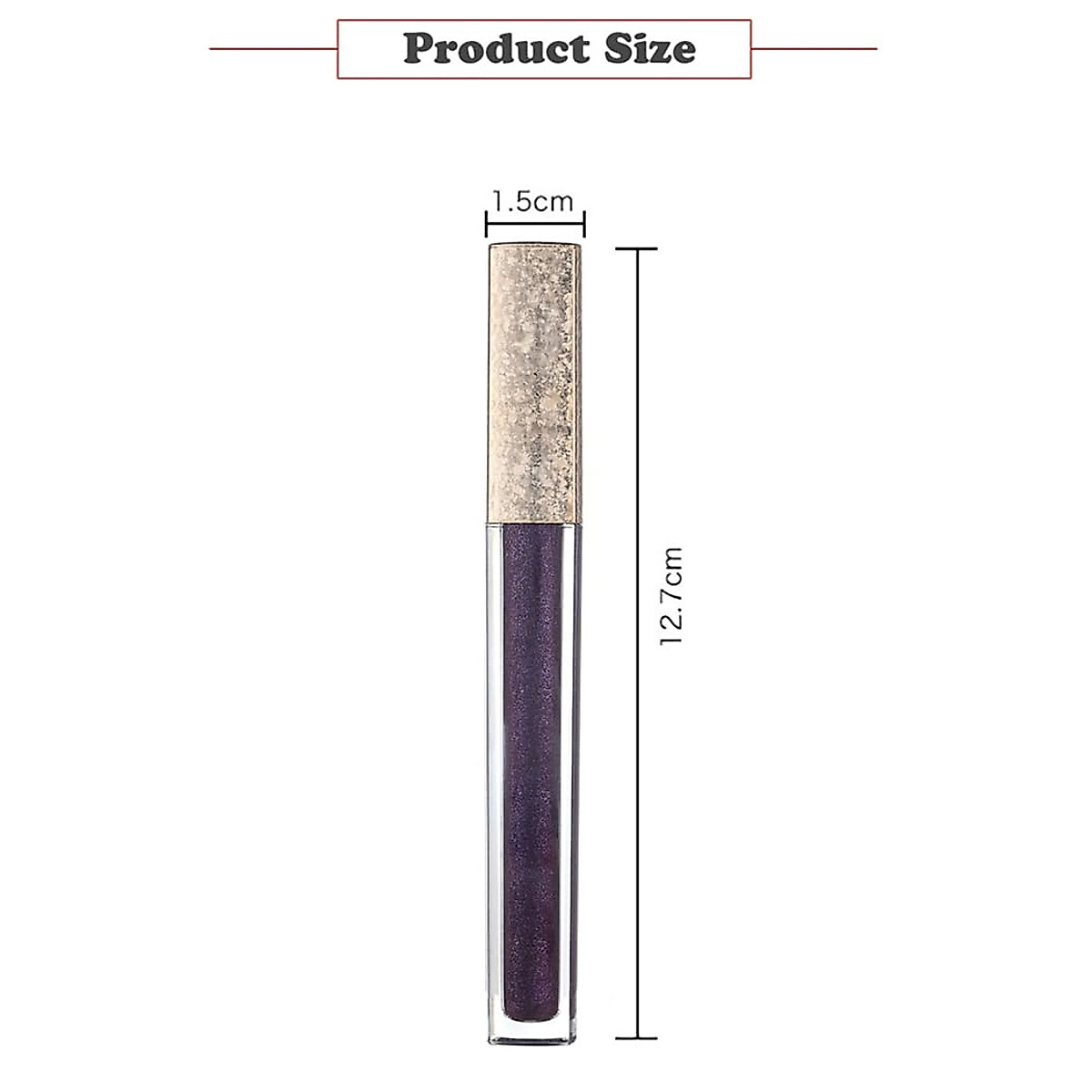 Edanta Kilshye Matte Lipstick Long Lasting Waterproof Liquid Lipsticks Glitter Cream Lip Gloss High Pigment Lipstick Non Stick Cup Lip Makeup for Women and Girls Pack of 1 (Purple 11)