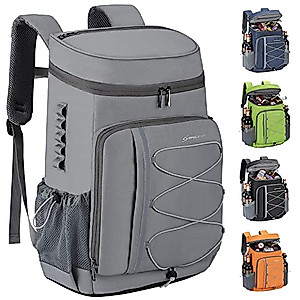 Maelstrom 35 Can Backpack Cooler Leakproof,Insulated Soft Cooler Bag,Beach / Camping Cooler,Ice Chest Backpack for Travel, Grocery Shopping,Kayaking,Fishing,Hiking,Grey