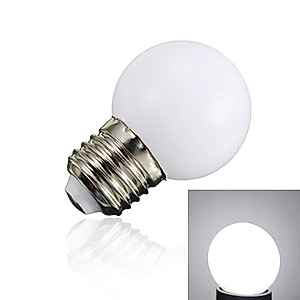 Night Light Bulb 1 Watt LED Low Watt Bulbs E26 E27 Standard Base Daylight White 6000K Not Dimmable G45 Energy Saving Light Bulbs 10W Equivalent for Home Bedroom Courtyard Garden 10Pack