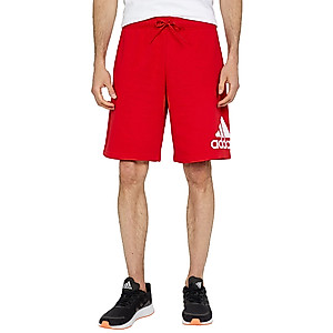 adidas Men's Loungewear Must Haves Badge of Sport Shorts, Scarlet/White, Large