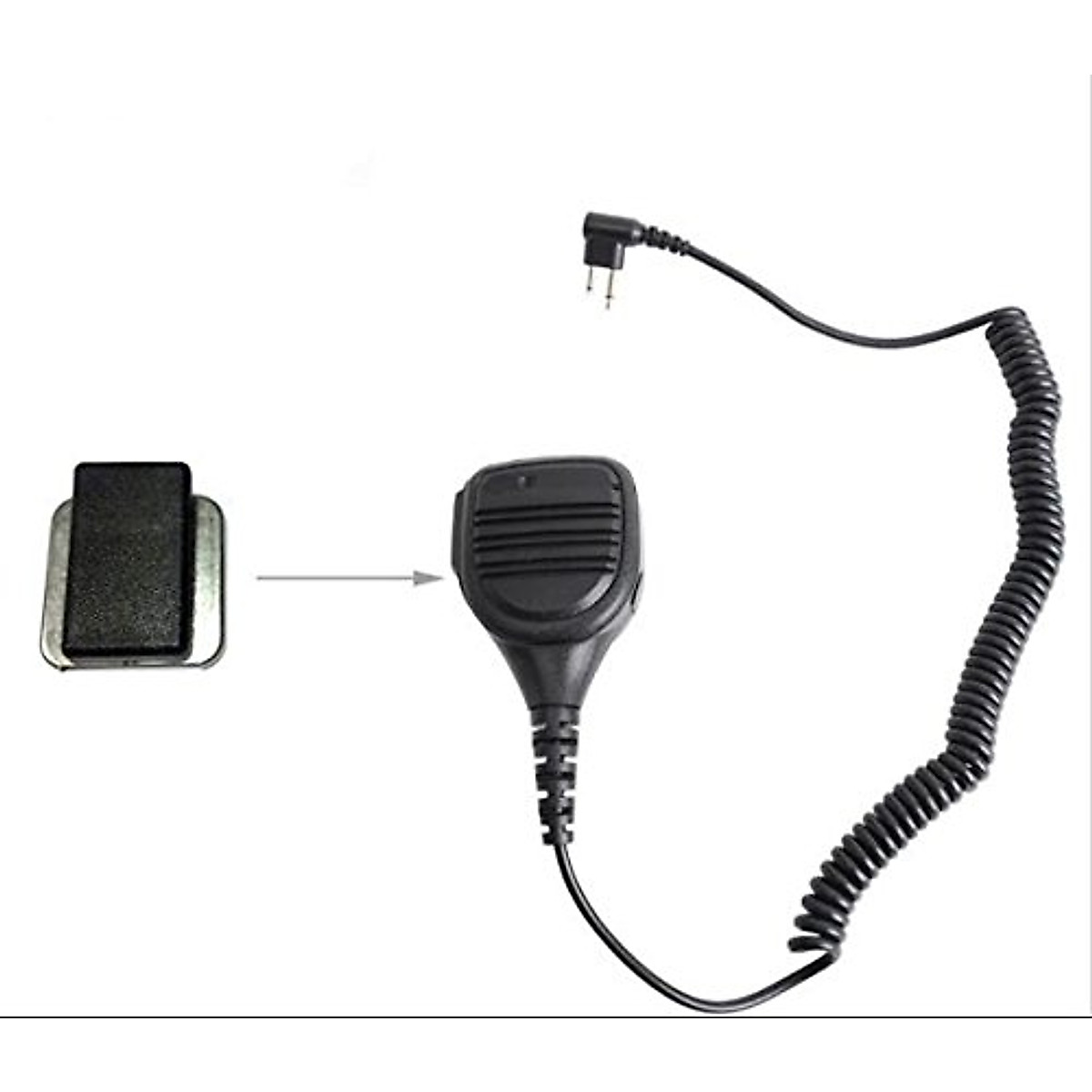 2Pack Belt Clip Compatible with Motorola Replacement Microphone Clip PMMN4013 PMMN4013A PMMN4021A PMMN4021 PMMN4022 PMMN4022A PMMN4025 PMMN4025A Handheld Speaker Microphone MIC Two Way Radio
