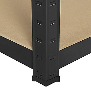 Heavy Duty Garage Shelving 67" H x 30" W x 12" D 386LB Per Shelf | Black, Rust Resistant Racking, 5 Tier Garage Storage | Adjustable Shelves, Boltless Assembly | for Shed, Home & Office