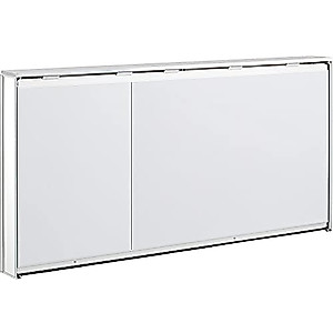 Signature Hardware 950613-53 Pallas 53" x 27-5/8" Lighted Frameless 3 Door Medicine Cabinet with Tunable LED and Electrical Outlet