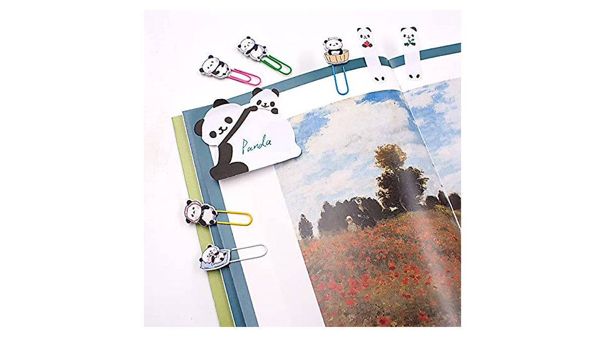 Cute Panda Paperclip Bookmarks Set | Organizer & Gift Idea