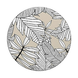 Tan / Sand / Beige Jungle Leaf Botanical Tropical Plant PopSockets Standard PopGrip