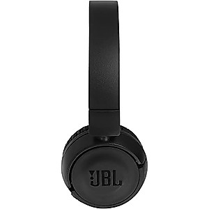 JBL T450BT Wireless On-Ear Headphones with Built-in Remote and Microphone, Includes Bonus Extended 5ft Charging Cable and Velvet Storage Pouch - Black