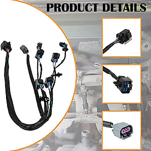 Bicos 911-089 Fuel Injector Wiring Harness Compatible with Grand Caravan Voyager Town & Country Replaces 4868408AC 4868408AD