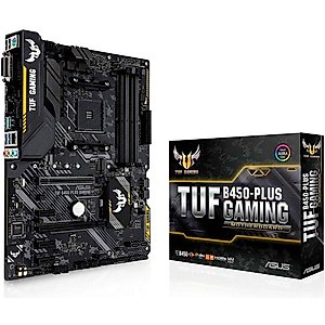ASUS TUF B450-Plus Gaming Motherboard (ATX) AMD Ryzen 2 AM4 DDR4 HDMI DVI M.2