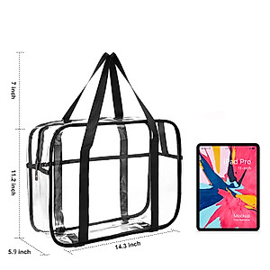 Clear Toiletry Bag Thick Transparent Cosmetic Bag Waterproof Makeup Artist Large Bag Diaper Case Luggage Organizer Storage Easy Clean Large