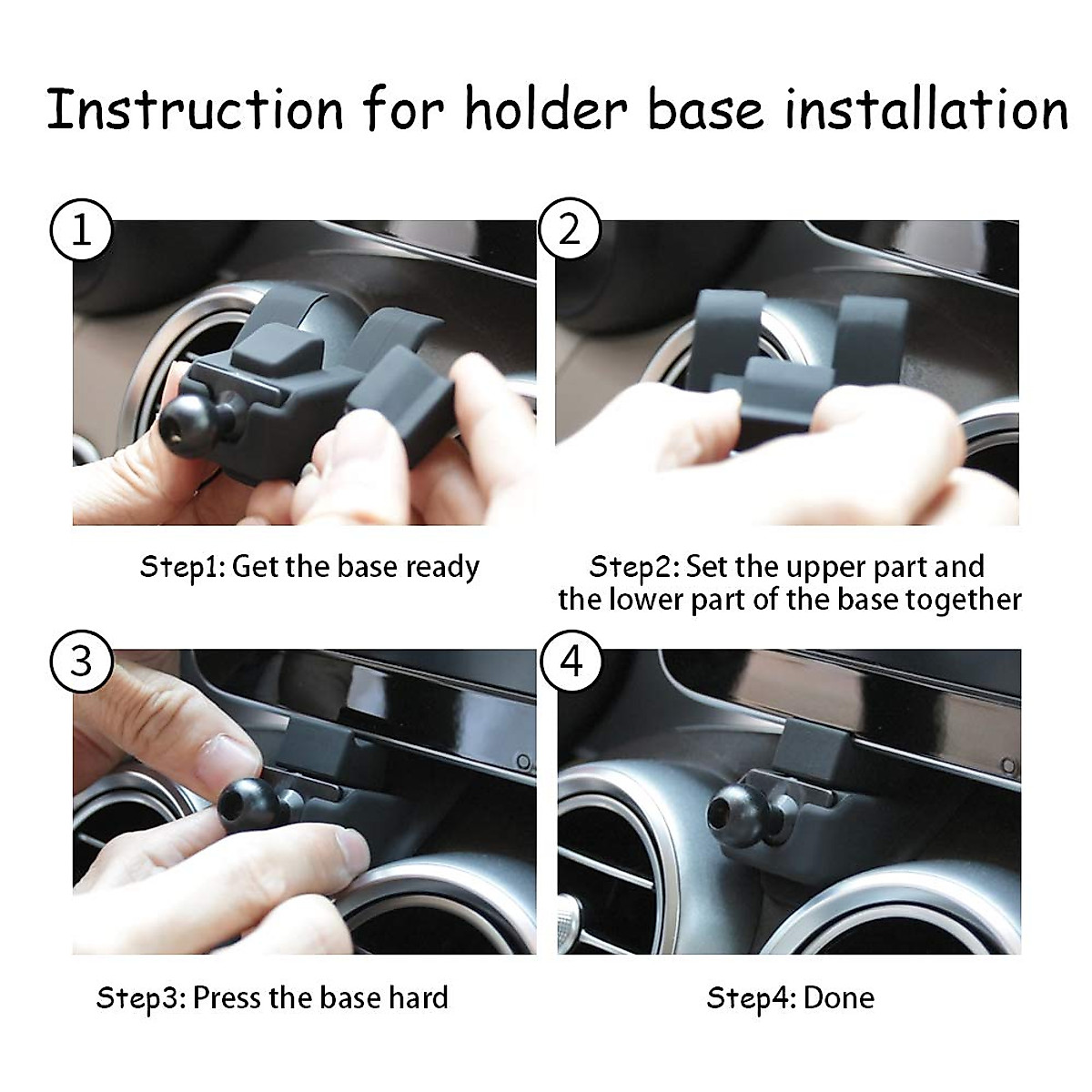 LUNQIN Car Phone Holder for Mercedes Benz C-Class C250 C300 C350 C450 2015-2018 & GLC-Class GLC300 2015-2019 AMG 43 63 Auto Interior Accessories Cellphone Mount Cell Mobile Cradle Navigation Bracket